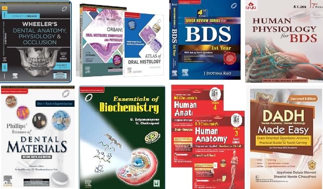 Buy BDS First Year Dental Book Set (Set 8 Books) for 1st Year BDS ...