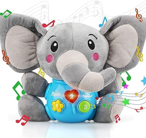Masroo Baby Musical Elephant Toy - Infant and Newborn Toys for 0-6 ...