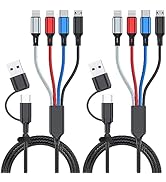 Amazon.com: Multi Charging Cable 4-in-1 Multi Charger Cable [2Pack-4FT ...