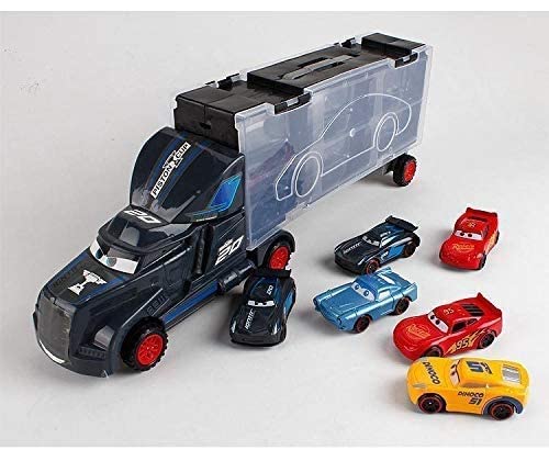 SK TOY ZONE Toy Container Ramp Transporter Storage Parking Truck for 6 ...