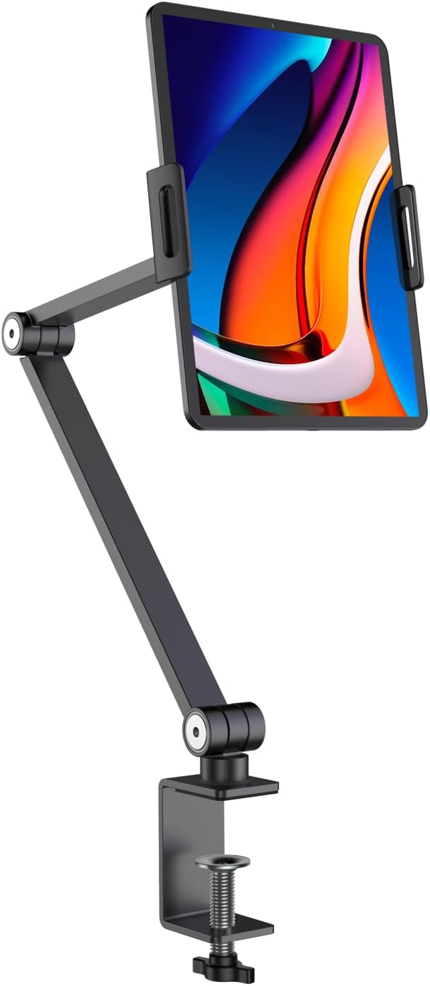 BEWISER iPad Stand Desk Mount for Tablet,Portable Monitor Arm Holder ...