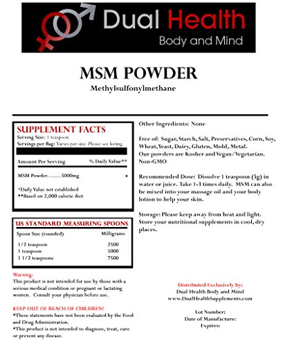 Pure MSM (Methylsulfonylmethane) Powder (8 oz) Bulk Supplements