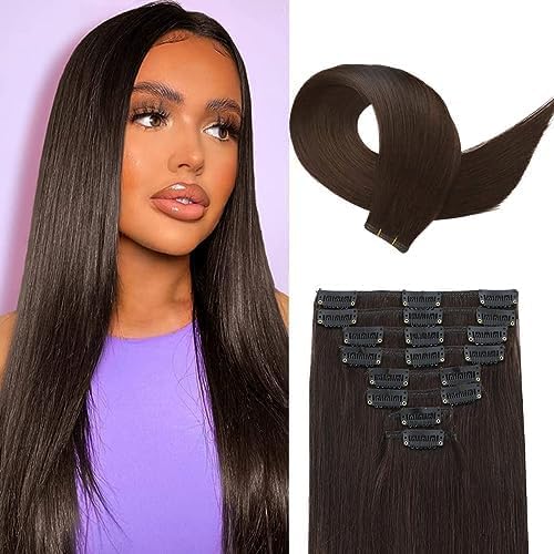 Amazon.com : Clip In Hair Extensions Real Human Hair 12 Inch Body Wave ...
