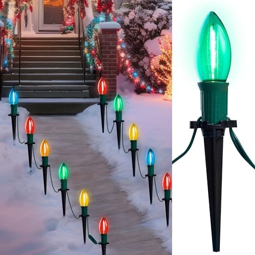 Amazon.com : C9 Outdoor 30.75 FT Sidewalk Pathway Lights with Marker ...