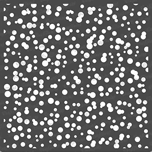 CrafTreat Dot Design Stencil for Fabric Painting - Grimy Dots Stencil - Size: 6X6 Inches ...