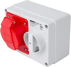 Gewiss GW66019 Horizontal Interlocked Socket Outlet, IP44, 6 Reference ...