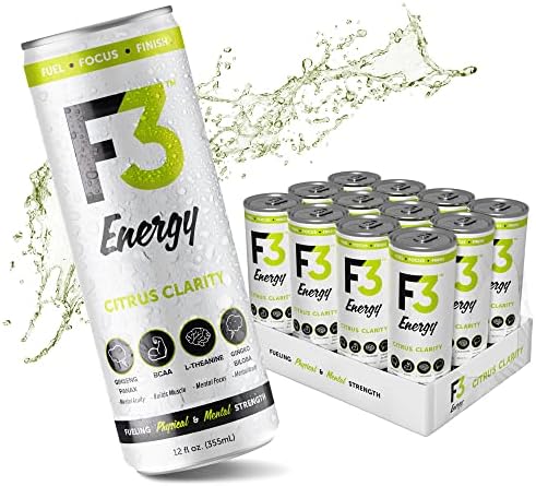 Amazon.com : F3 Energy - Citrus Clarity Energy Drink, Muscle Building ...