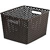 Amazon.com: Curver My Style Large Rectangular Storage Basket, Dark ...
