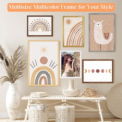 Snapklik.com : MOUDAMION Wood 12x18 Frame Gold, Ornate Natural 18x12in ...