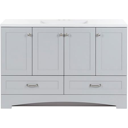Amazon.com: Spring Mill Cabinets Emlyn Bathroom Vanity with Sink, Pearl ...