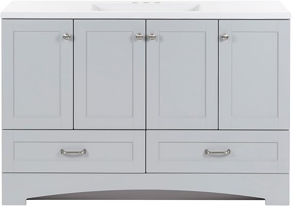 Amazon.com: Spring Mill Cabinets Emlyn 48 Inch Bathroom Vanity with ...