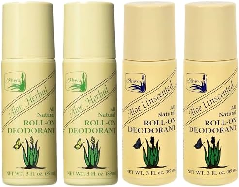 Amazon.com : Alvera All Natural Roll-On Deodorant Aloe Unscented - 3 fl ...