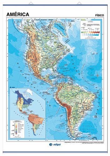 América, físico / político: Mapas Murales: Edigol Ediciones, Edigol ...