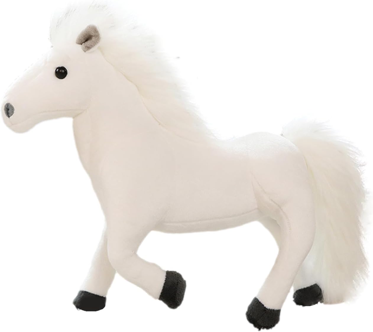 Jomewory Horse Stuffed Toy, Realistic Horse Pony with Eyes, Tabletop ...