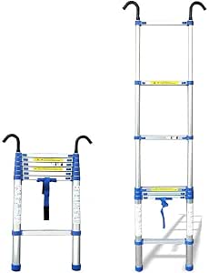 Amazon.co.jp: Telescopic Ladder with Aluminum Telescopic Hook Removable ...