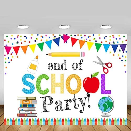 Amazon.com : PTFNY Happy Last Day of School Backdrop Banner End of ...