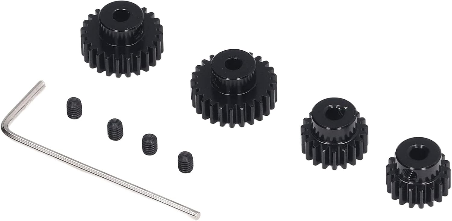 RC Pinion Gear Set, 3.175mm RC Motor Gear Steel for TT01 TT02 TB02 TA05 ...