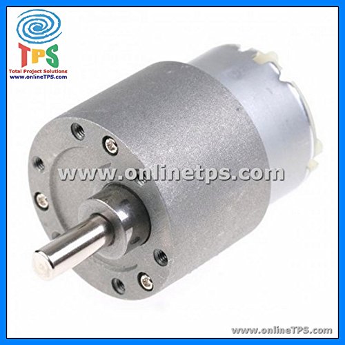 10 RPM Metal Body Side Shaft Motor with Free Clamp for Robotics ...