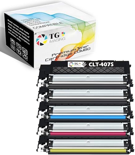 Amazon.com: TG Imaging (5-Pack, Extra Black) Compatible CLT-407S Toner Cartridge Replacement for ...