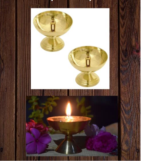 Buy S S Handicrafts | Combo of 2 Pure Akhand Jyot Pooja Diyas | for ...