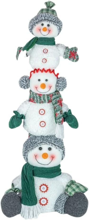 Amazon.com: Hanna's Handiworks Snowmen Stacked On Top of Each Other ...