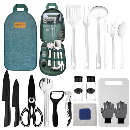 Camping Cooking Utensils Set- Camping Essentials Cookware Camp ...