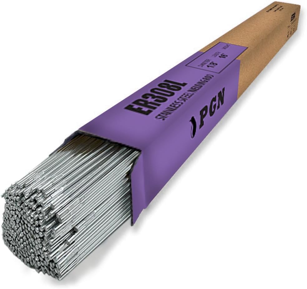 PGN ER308L 1-lb 1/8" x 16" Stainless Steel Welding Rod - TIG Filler Rod ...