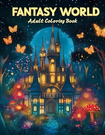 Amazon.com: Fantasy World Adult Coloring Book: Magical Designs of ...