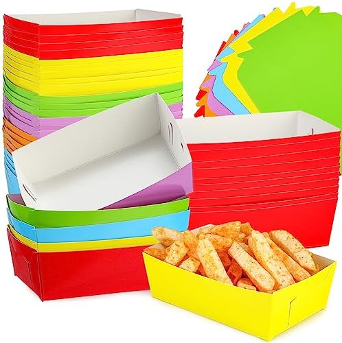 Amazon.com: Roshtia 120 Pcs Paper Food Trays Grease Resistant Nacho ...