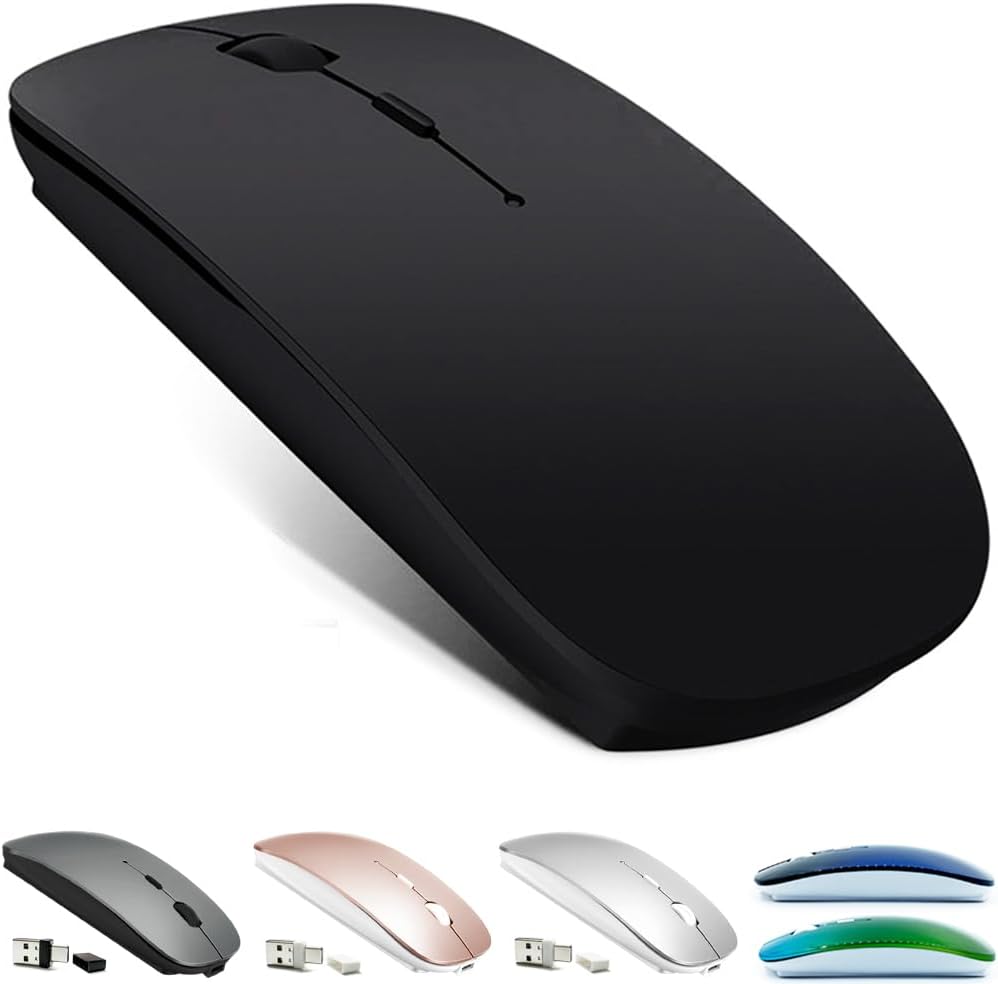 Amazon.com: KLO Rechargeable Bluetooth 5.2/3.0/Type-C/USB-2.4G Mouse ...