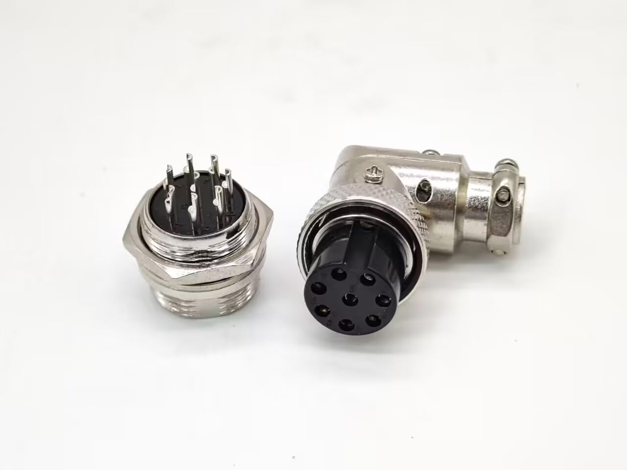 Amazon.com: Elecbee GX16 8 Pin Aviation Connector Right Angled Plug and ...