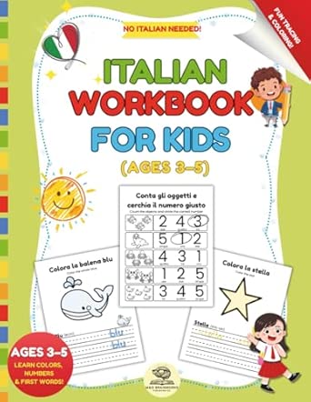 Amazon.com: Italian Workbook for Kids (Ages 3–5): Learn Italian for ...