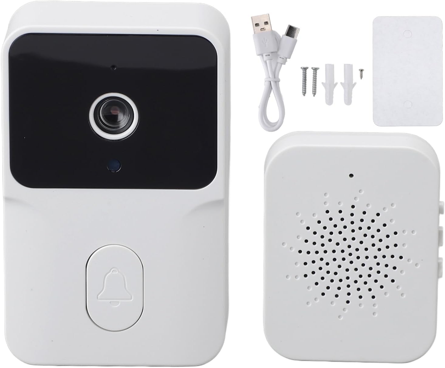 Amazon.com: Smart Video Wireless Camera Doorbell, 3 in 1 Doorbell ...