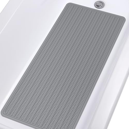 Yolife Non Slip Bath Mats for inside Bath,Rubber Bath Mat,43x92 cm Long ...