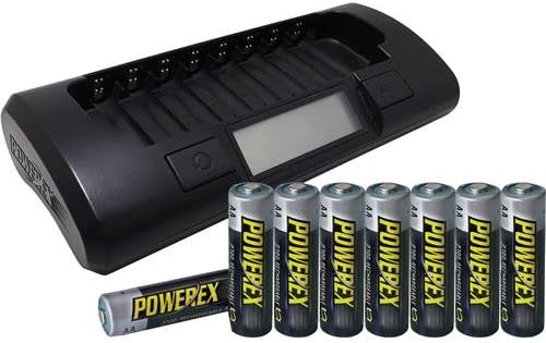 Maha PowerEx MH-C801D Eight Cell 1-Hr Charge for AA/AAA Batteries ...