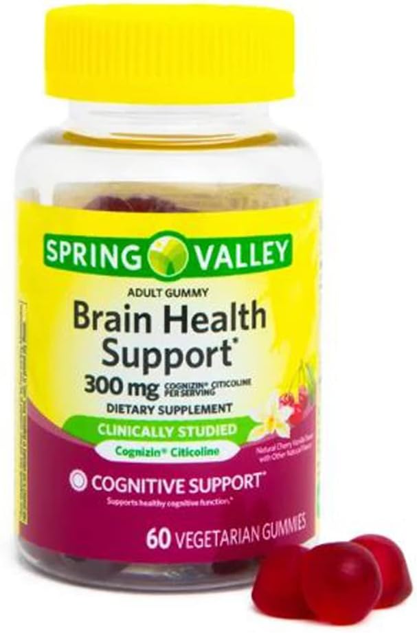 Amazon.com: Spring Valley Brain Health Vegetarian Gummy Supplements ...