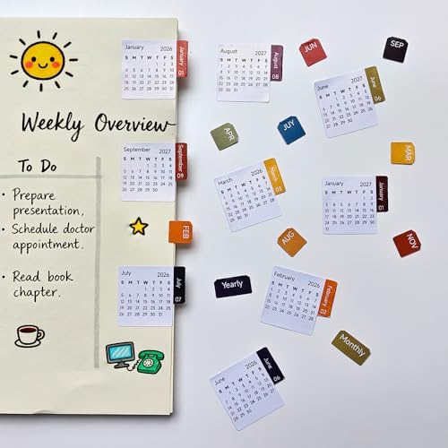 Amazon.com: Calendar Stickers Planner Monthly Stickers Self Adhesive ...
