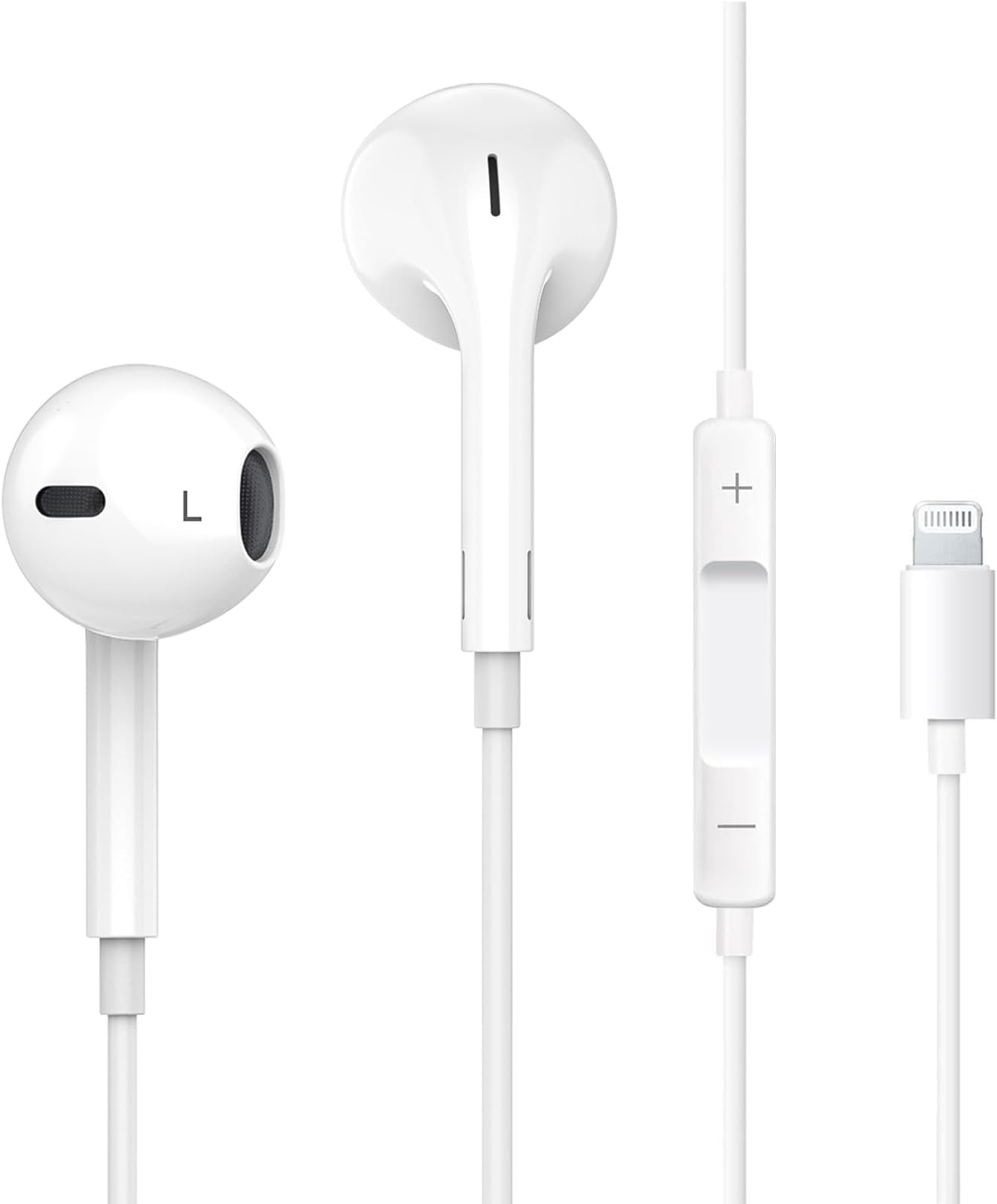 Amazon.com: Apple Earbuds, [MFi Certified] with Lightning Connector ...