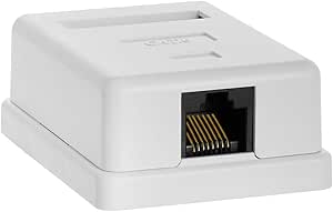 CMPLE 1 Port Cat6 Surface Mount Box, RJ45 Cat6 Single Port Surface ...