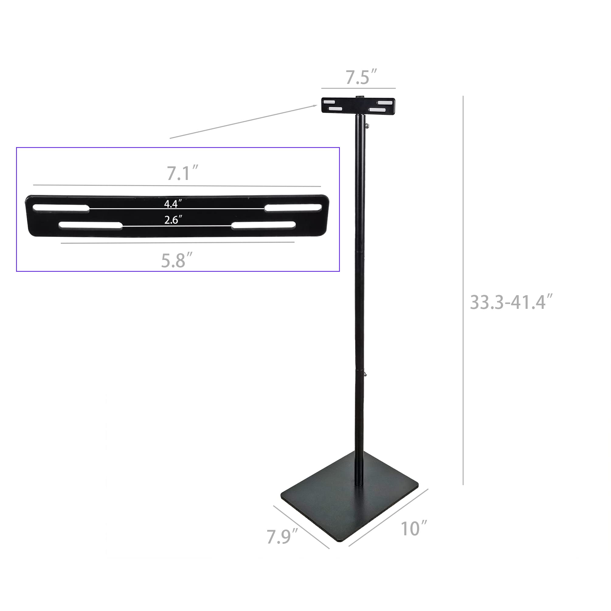 Snapklik.com : Metal Tube Stand Metal Base Ballot Box Stand Donation ...