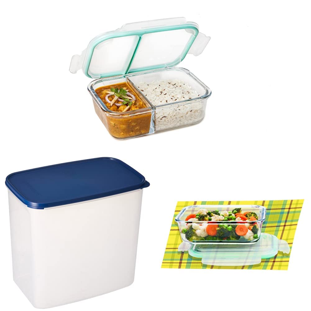 Buy Signoraware Slim High Borosilicate Bakeware Safe Big Lunch Box ...