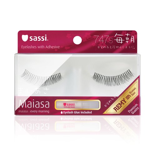 Amazon.com: Sassi 803-747S Maiasa 100% Remy Human Hair Eyelashes, Black ...