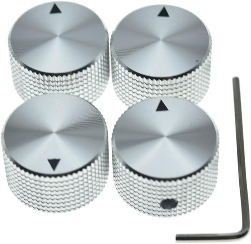 Amazon.com: 4pcs 25 * 15.5mm Aluminium Potentiometer Knobs 1/4"(6.35mm ...