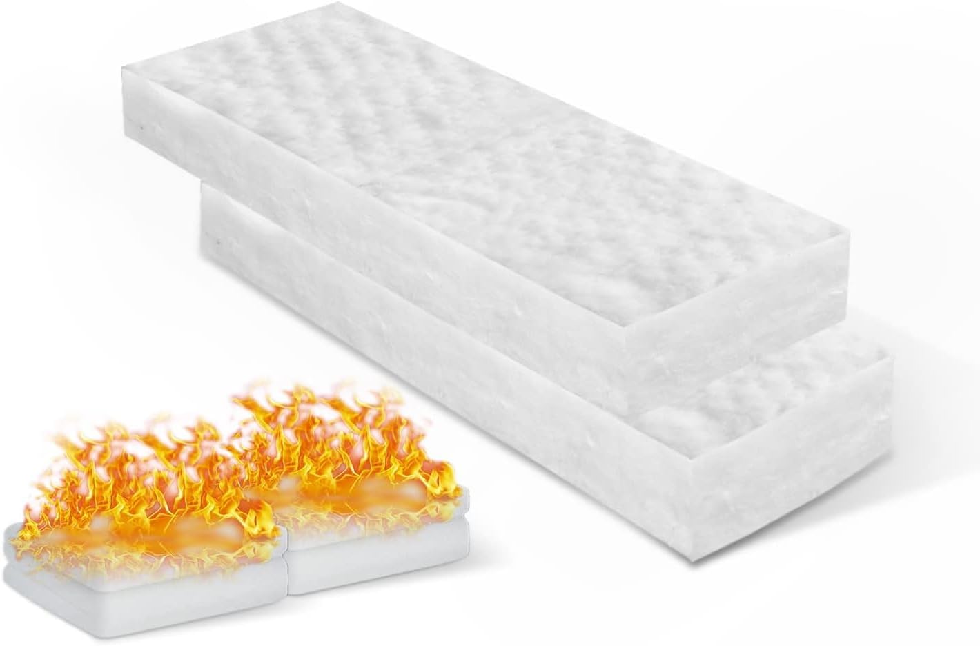 YUETTYY Ceramic Wool Sponge, 4PCS Bioethanol Fireplace Sponge, 30 x 10 ...