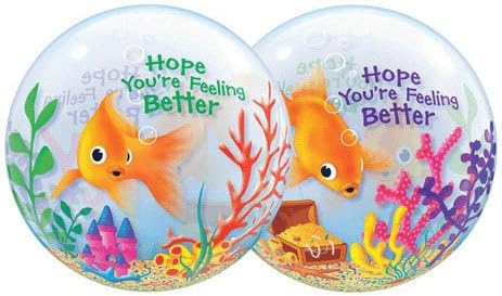 Amazon.com: 22 Inch Feeling Better Fishbowl 3D Bubble Balloons : Home ...