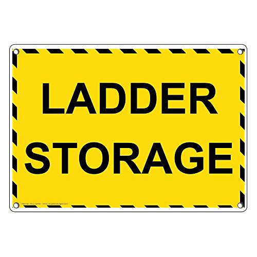 Amazon.com: Weatherproof Plastic Ladder Storage Sign with English Text ...