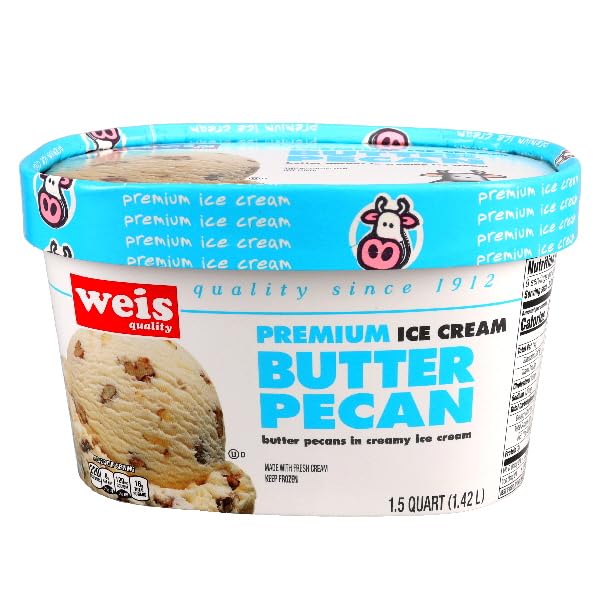 Amazon.com : Weis Quality, Ice Cream Butter Pecan, 48 Fl Oz : Grocery ...