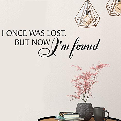 Gadgets Wrap Bible Verse Wall Sticker I Once was Lost But Now I'm Found ...