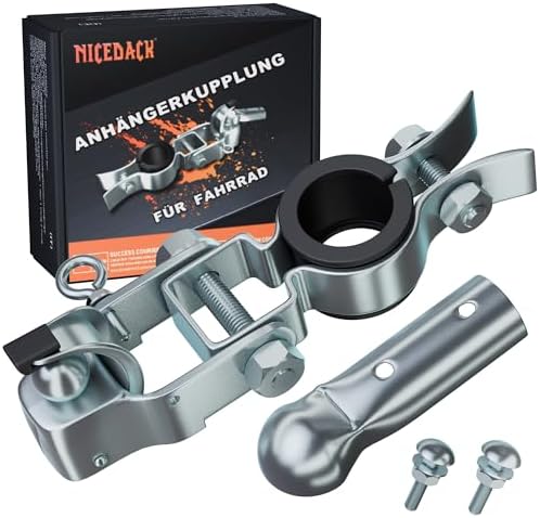 NICEDACK Towing Hitch for Bicycle, Coupling Load Trailer, Galvanised ...