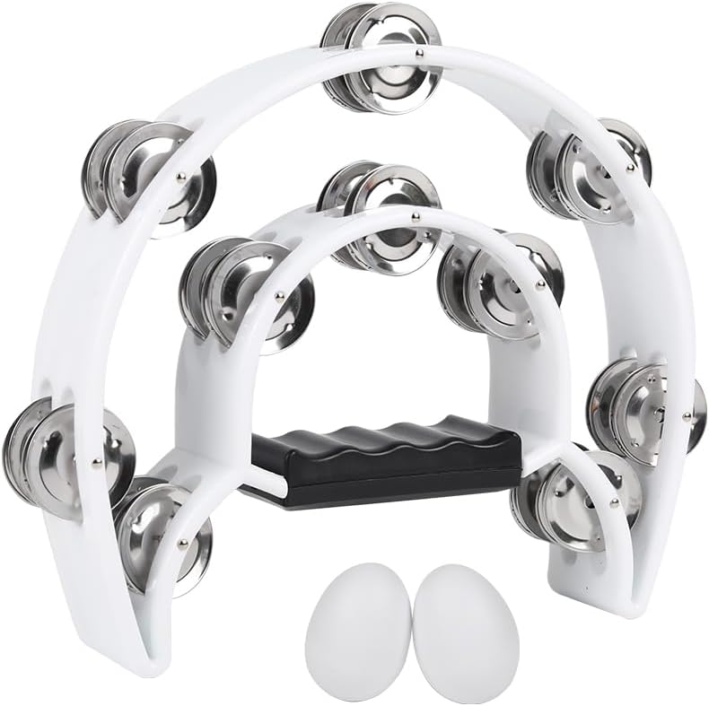 Amazon.com: Tambourine Musical Instrument for Adults Church - 10 Inch ...